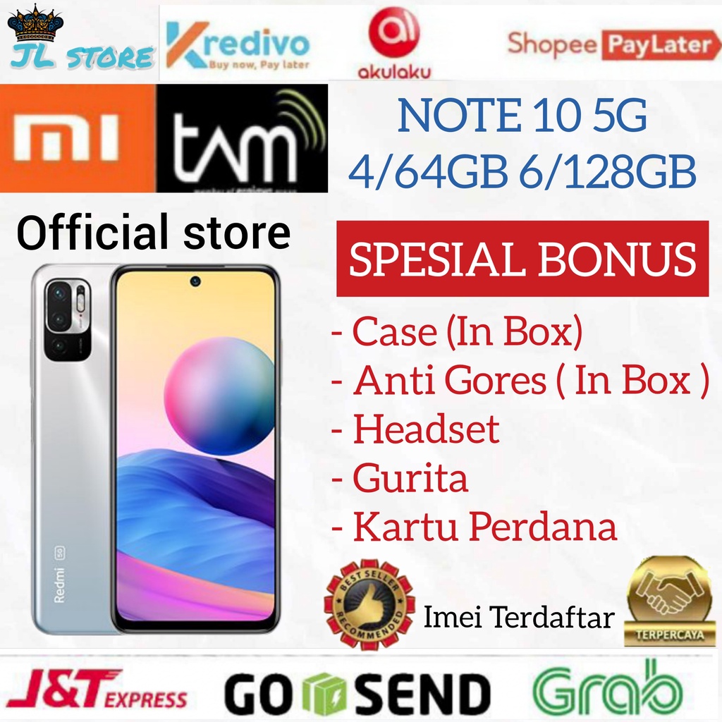 Jual REDMI NOTE 10 5G RAM 8GB 128GB 8/128 4/128GB GARANSI RESMI XIAOMI ...