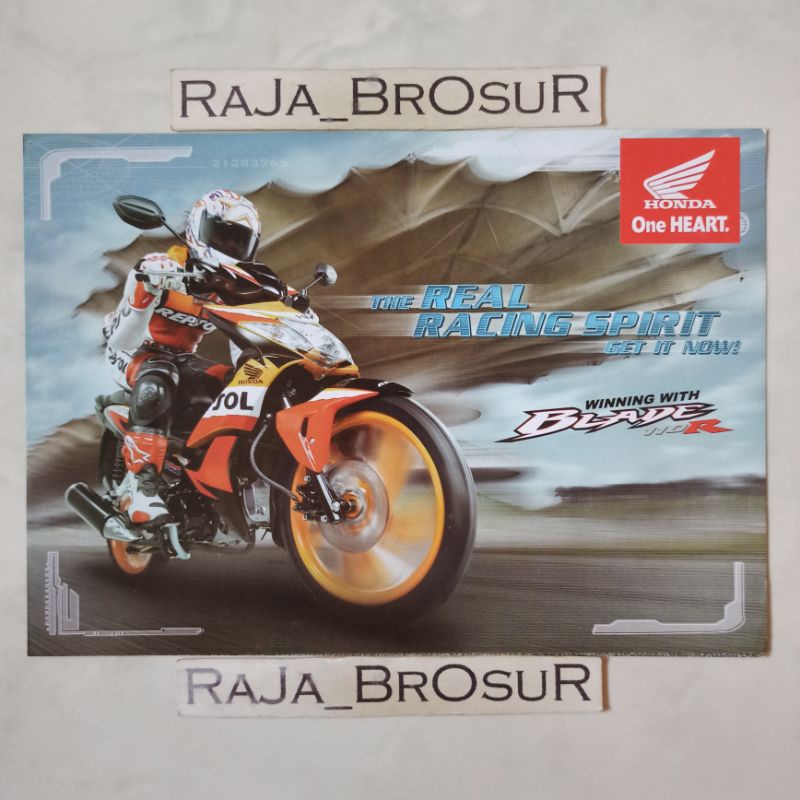 Jual Poster brosur katalog leaflet Honda Blade 110R/Blade 110 R Old ...