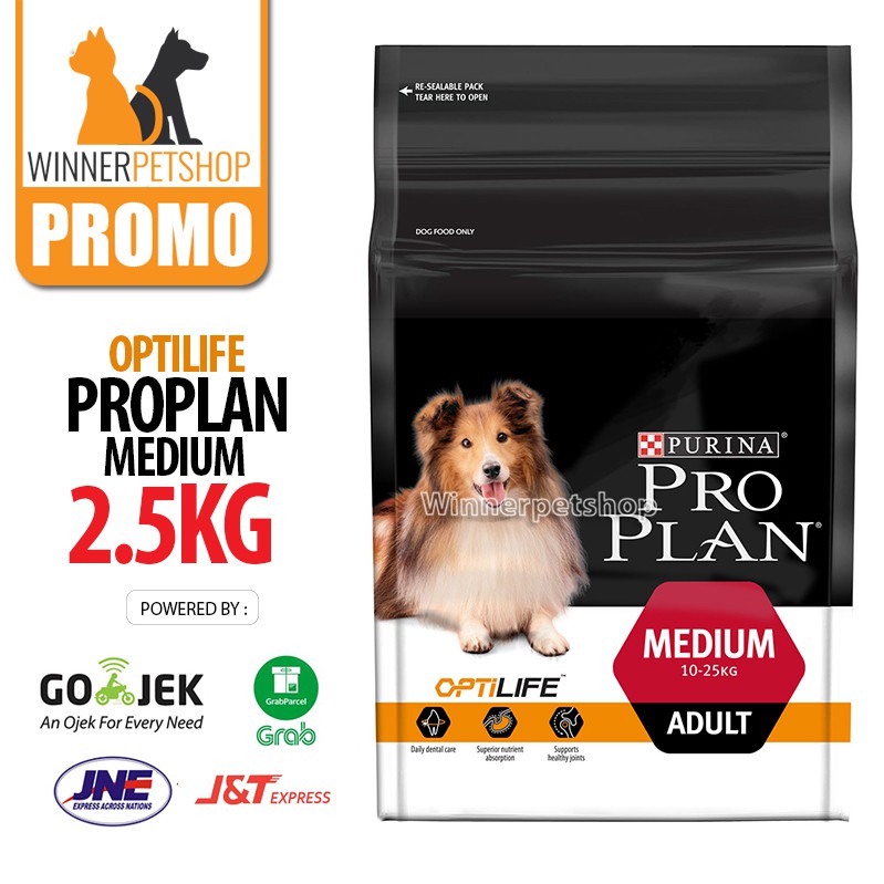 Jual Proplan Pro plan Medium ADULT optilife2.5kg 2,5 kg 2.5 kg | Shopee ...