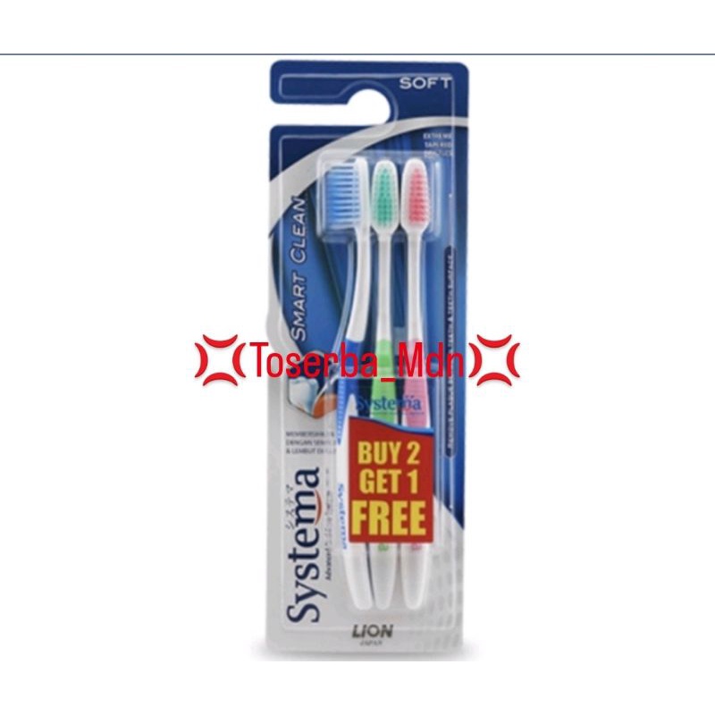 Jual Systema Sikat Gigi Smart Clean Soft 3 pcs | Shopee Indonesia