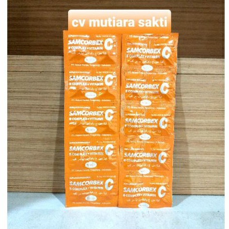 Jual SAMCORBEX 1 strip 10 tablets B COMPLEX + VITAMIN C | Shopee Indonesia