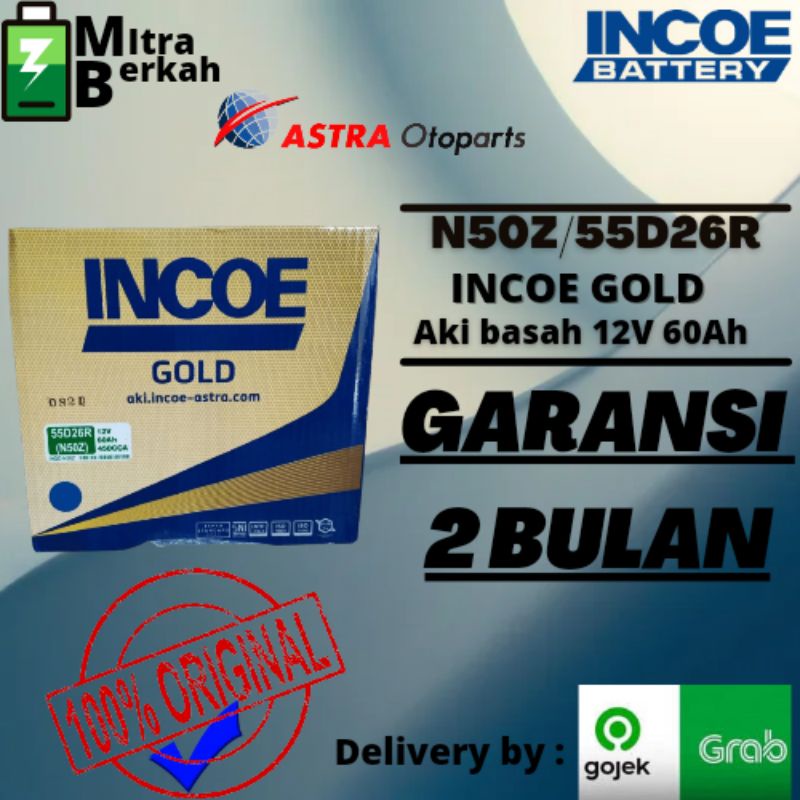 Jual AKI BASAH MOBIL KIJANG KAPSUL N50Z INCOE GOLD | Shopee Indonesia
