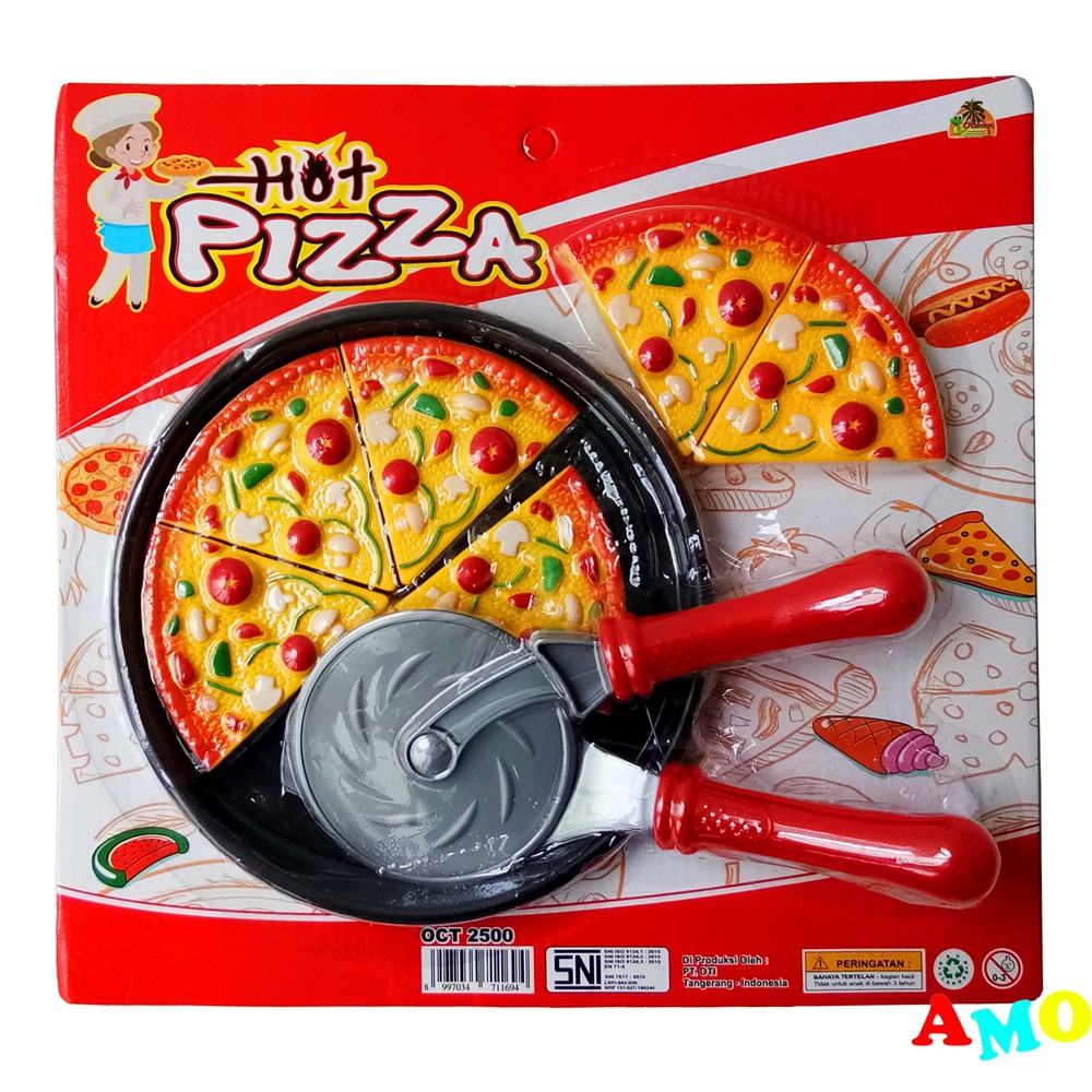 Jual Mainan Anak Pizza Set OCT-2500 set Edukasi masak Masakan kitchen 3 ...