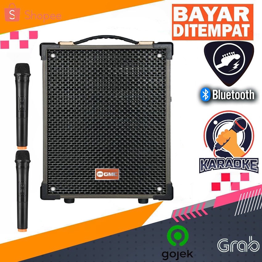 Jual SPEAKER BLUETOOTH KARAOKE GMC 899P FREE MIC WIRELESS 2 SPEAKER GMC ...