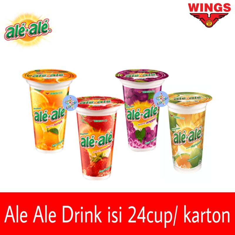 Jual Ale Ale Strawberry/Jeruk/mangga 180ml karton | Shopee Indonesia