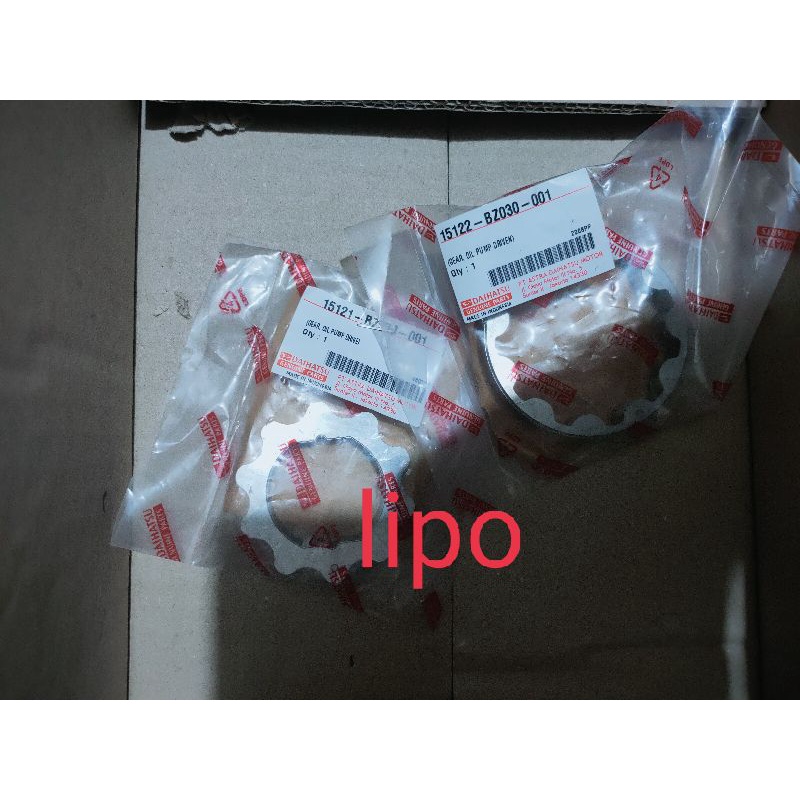 Jual rotor gear pompa oli atau gear oil pump sigra set original 15122 ...