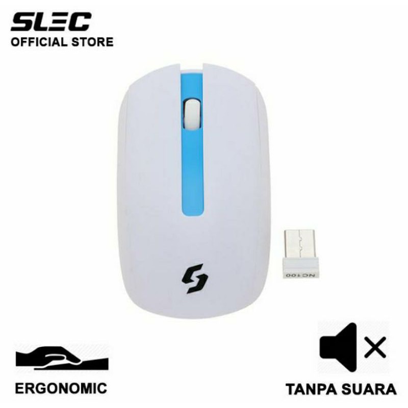 Jual Mouse Slec NC100 Wireless Silent Click Ergonomis ORIGINAL (Garansi ...