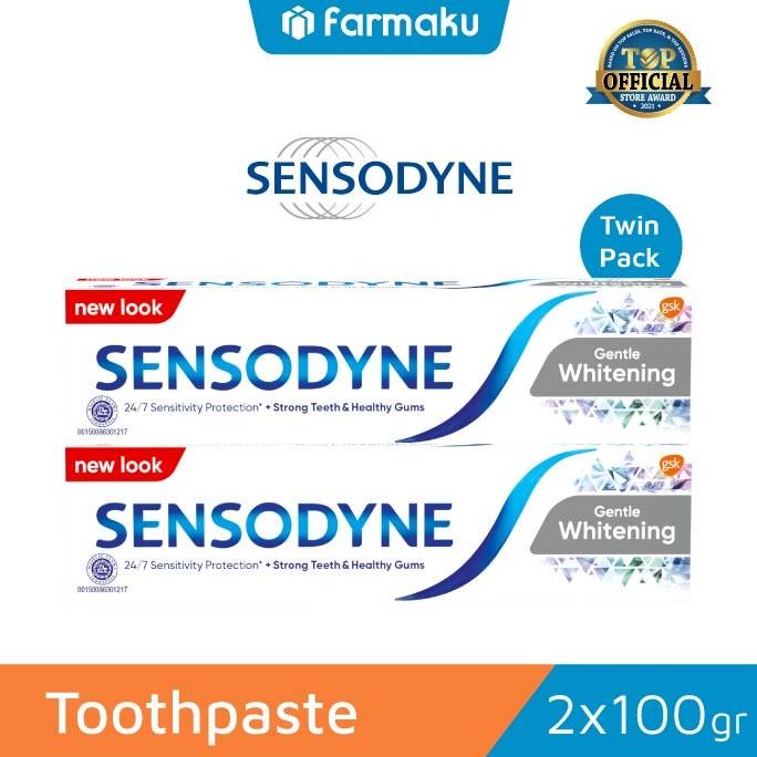 Jual Twin Pack Sensodyne Gentle Whitening Toothpaste 100 G | Shopee ...