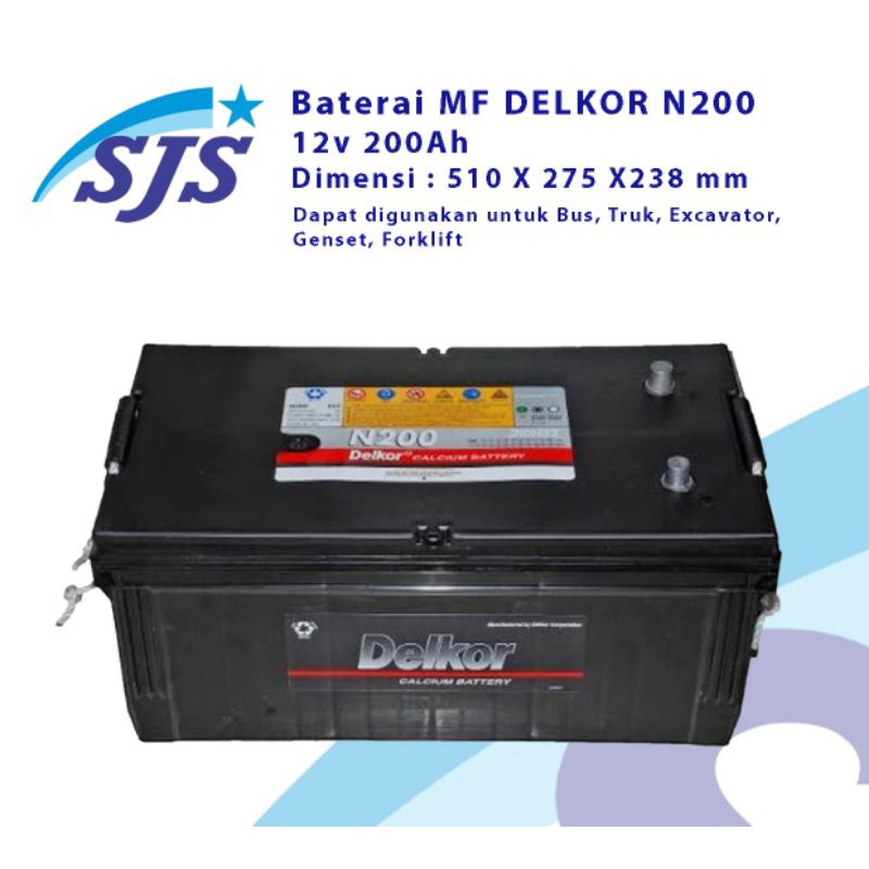 Jual Accu MF Delkor N200 /aki kering 12v 200ah | Shopee Indonesia