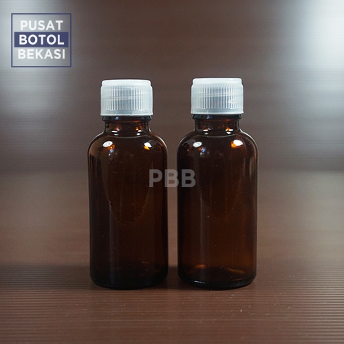 Jual BOTOL KACA 30ML TEBAL COKLAT ULIR NATURAL / BENING | Shopee Indonesia