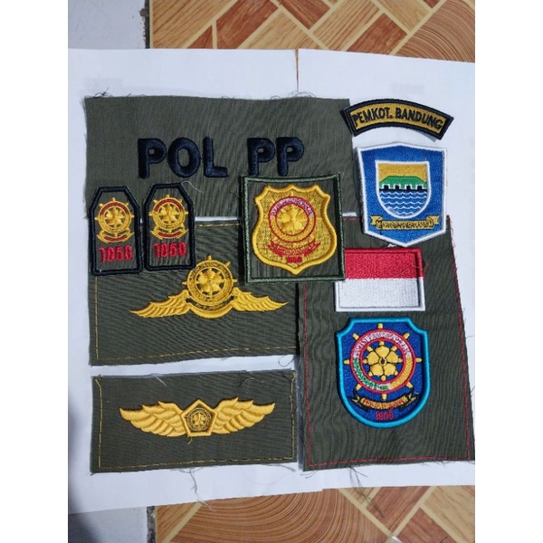 Jual atribut satpol pp pol pp kota bandung bordir timbul | Shopee Indonesia