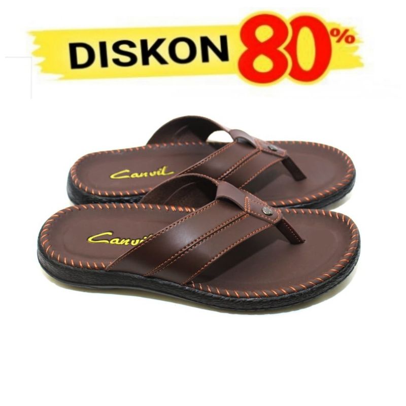 Jual SANDAL KULIT PRIA JEPIT SLOP TERBAIK/ SENDAL SELOP DEWASA ORIGINAL ...