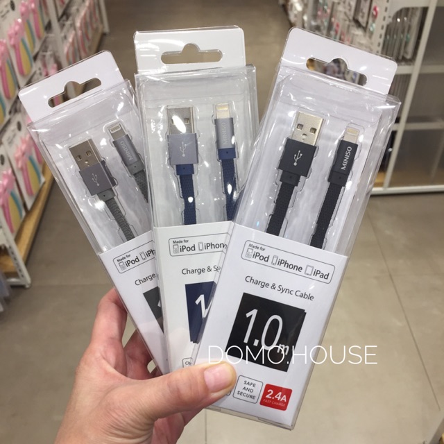 Jual MINISO CHARGE AND SYNC CABLE (1.0m) | Shopee Indonesia
