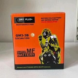 Jual Aki Kering RX King, New RX King, Satria Hiu, Ninja 150R GM3-3B / MTX3L Dryplus 12v / 3Ah ...