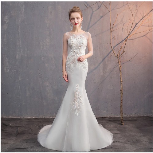 Jual Gaun Pengantin Mermaid O neck Elegant indah | Shopee Indonesia