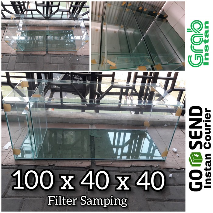 Jual Aquarium Kaca 100x40x40 Filter Samping MURAH!!! | Shopee Indonesia