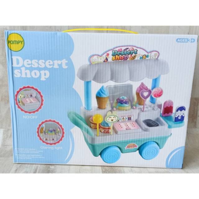 Jual Mainan Ice Cream Stroller Mini Mainan Ice Cream Trolley Ice Cream ...
