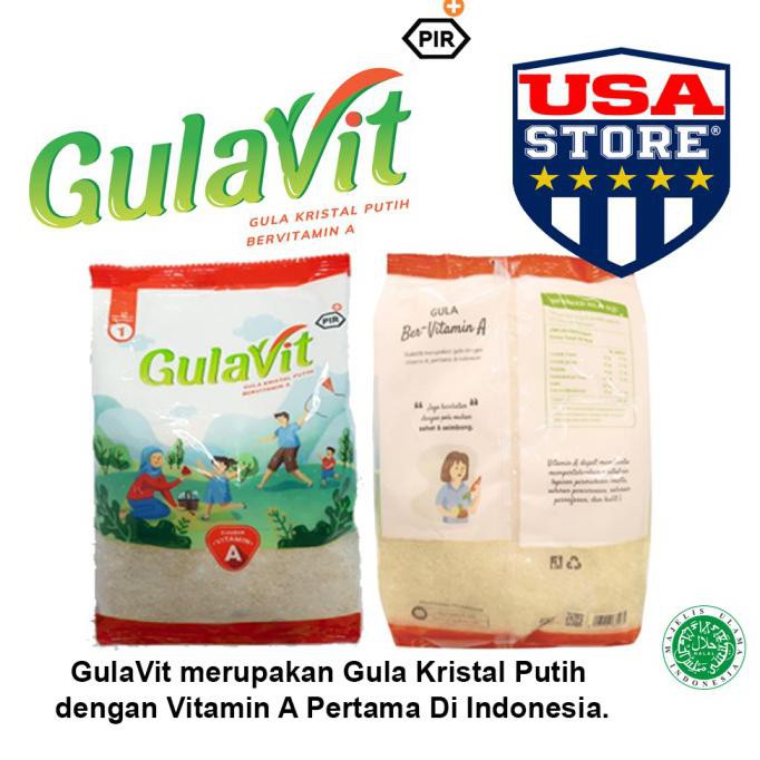 Jual MURAH! GULAVIT Gula Kristal Putih dengan Vitamin A - Gula Pasir ...