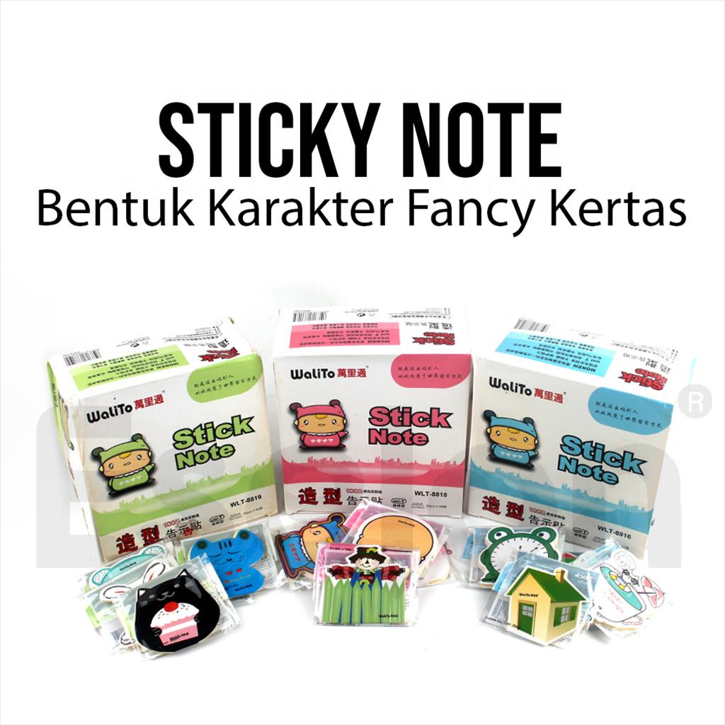 Jual 1pc Stick Notes Kertas bentuk Fancy / Sticky Notes Kertas Walito ...