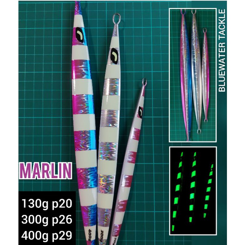 Jual Metal Jig BLUEWATER Marlin 130g 300g 400g copy Shimano slow jig ...