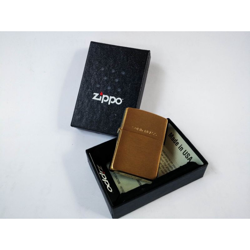 Jual Zippo Original 204 Solid Brass | Shopee Indonesia