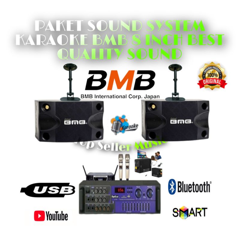 Jual PAKET KARAOKE BMB SET TERBAIK BMB CS 252 V AMPLIFIER BLUETOOTH BUAT KARAOKE RUMAH/CAFE ...