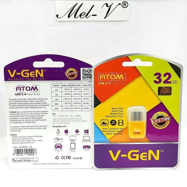 Jual V-Gen Flashdisk Atom 8GB 16GB 32GB V-Gen / USB Flash disk V Gen ...