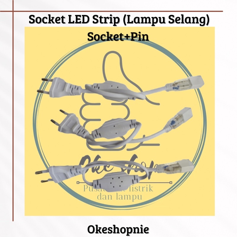 Jual Socket LED Strip (Lampu Selang) Socket+Pin ADAPTOR | Shopee Indonesia