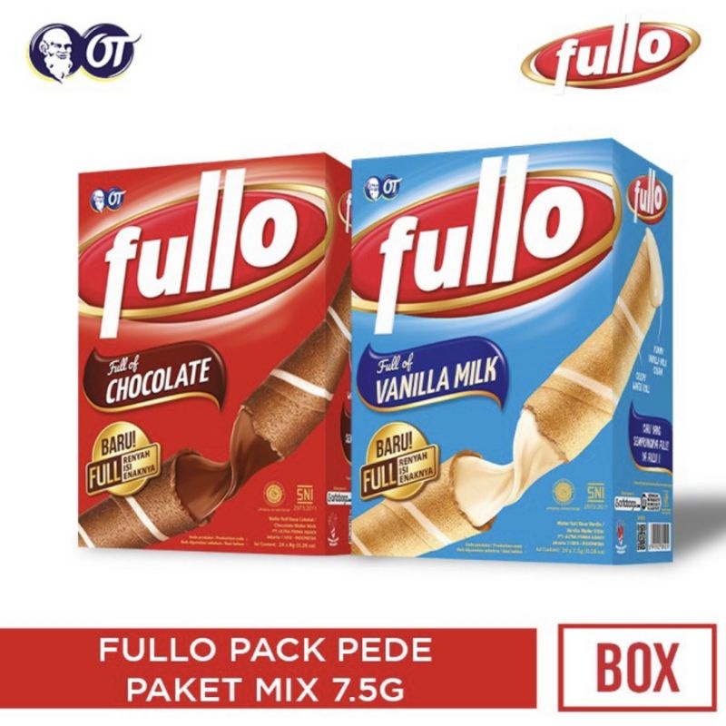 Jual Fullo Wafer Roll Stick Stik Vanilla/ Coklat 1Box isi 24pcs ...