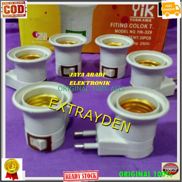 Jual G216 ORIGINAL RUMAH LAMPU SAKLAR COLOKAN FITING E27 KEPITING TIDUR ...