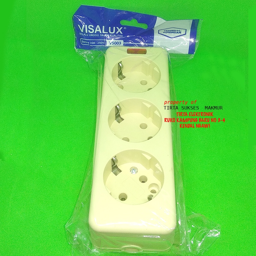Jual STOP KONTAK ARDE PLUS INDIKATOR LUBANG 3 / TERMINAL KUNINGAN ...