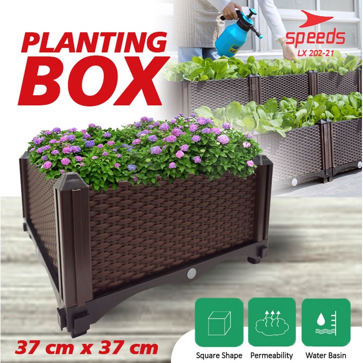 Jual SPEEDS Planting Box 37x37cm Tanaman Plastik Pot Bunga Planter ...