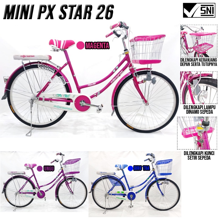 Jual Sepeda Mini 26 inch Phoenix Star Kunci Two Tone KRJ Lis | Shopee ...