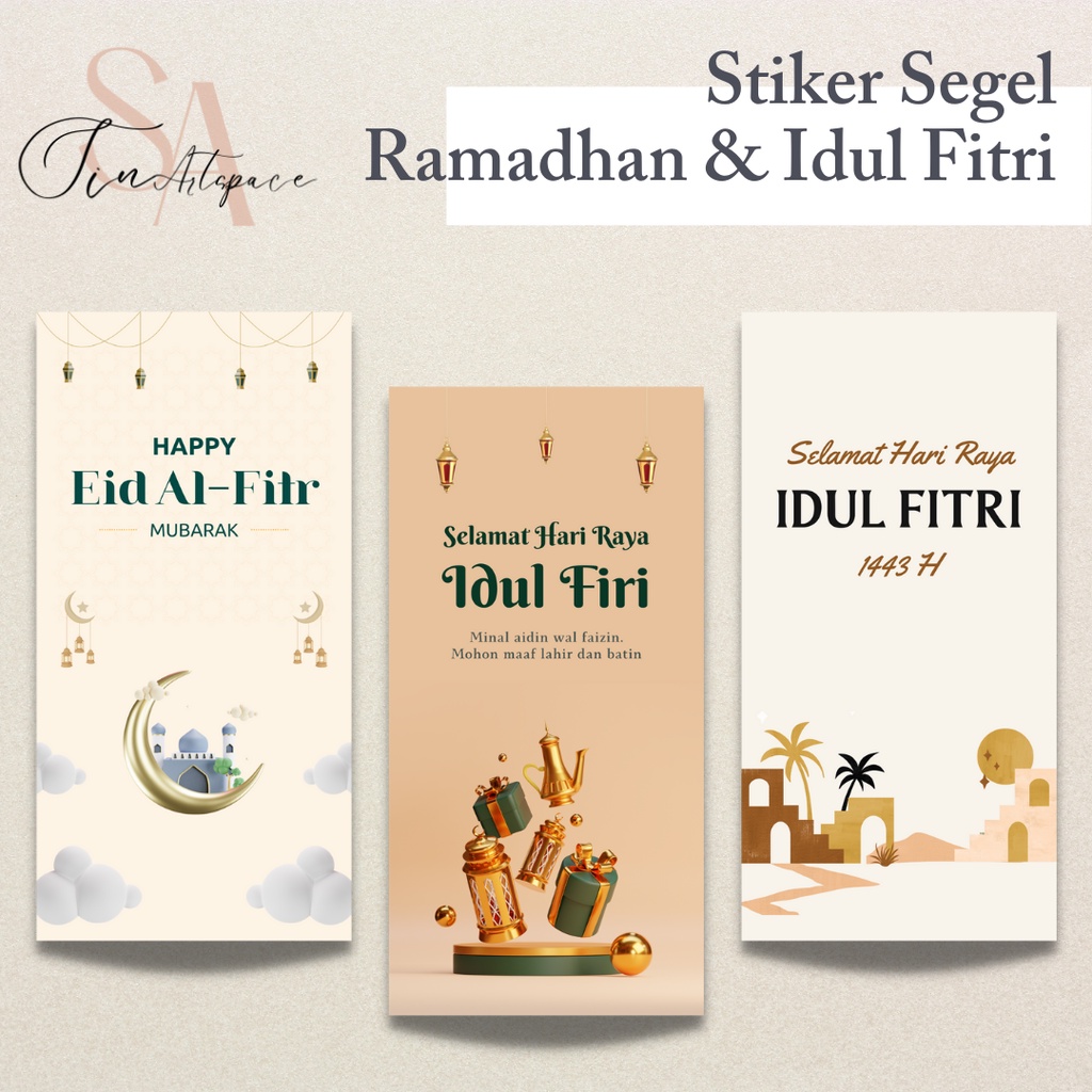 Jual Stiker Segel Idul Fitri, Ramadhan, Selamat Hari Raya Idul Fitri ...
