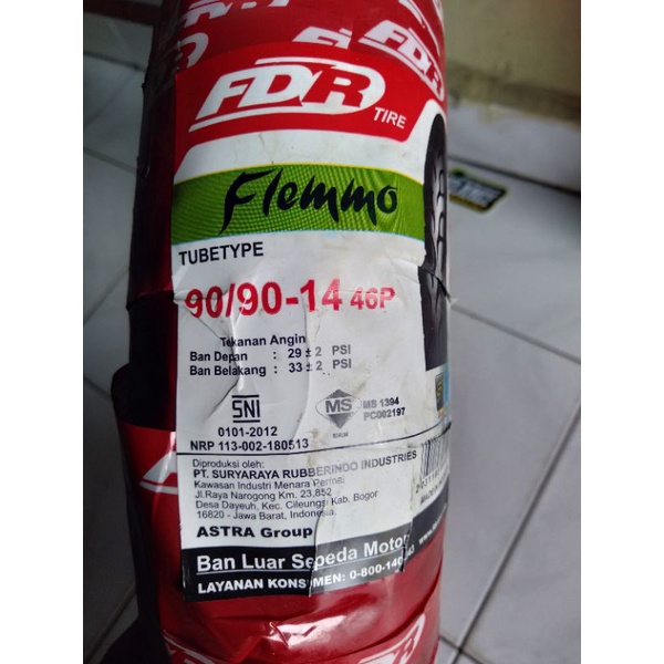 Jual FDR Ban luar motor matic Flemmo flemo ring 14 90/90-14 90 90 14 90 ...