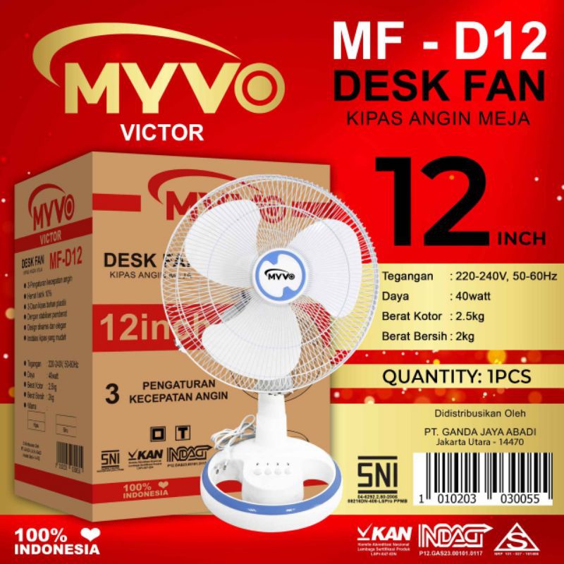 Jual Kipas Meja 12 inch Myvo | Shopee Indonesia