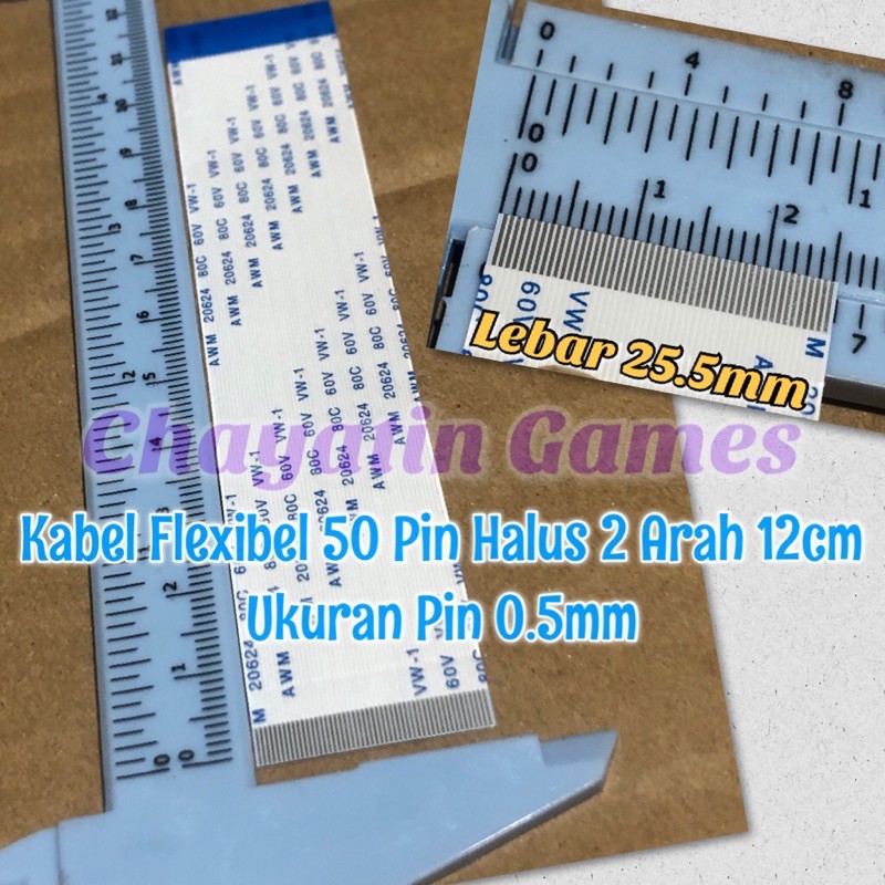 Jual Kabel Flexibel 50 Pin Halus 2 Arah Panjang 12cm - UKuran Pin 0.5mm ...