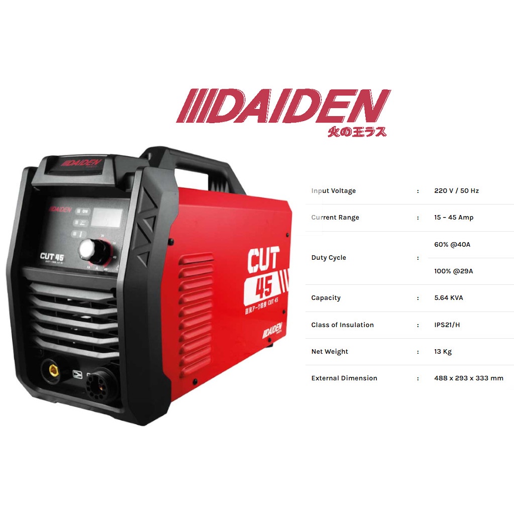 Jual Mesin Las Potong DAIDEN CUT 45 / Inverter Cutting Plasma Welding ...