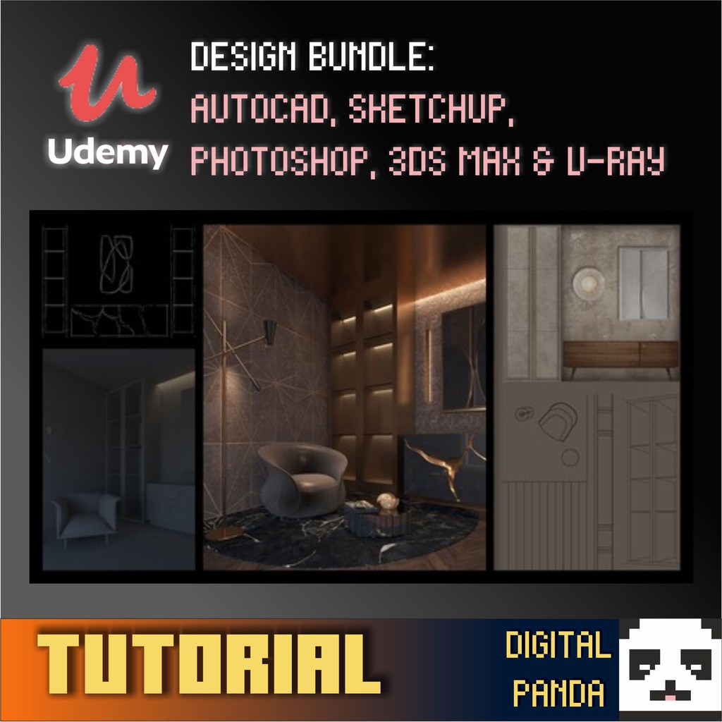 Jual [FULL TUTORIAL] UDEMY - DESIGN BUNDLE AUTOCAD, SKETCHUP, PHOTOSHOP ...