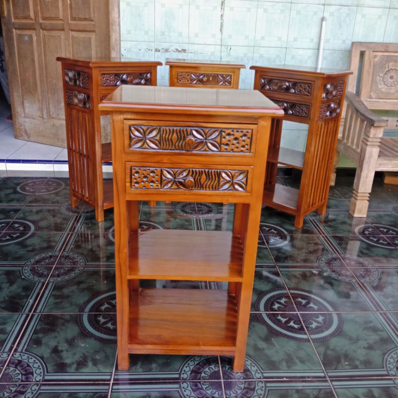 Jual Meja Dispenser/Meja Telpon Jati | Shopee Indonesia