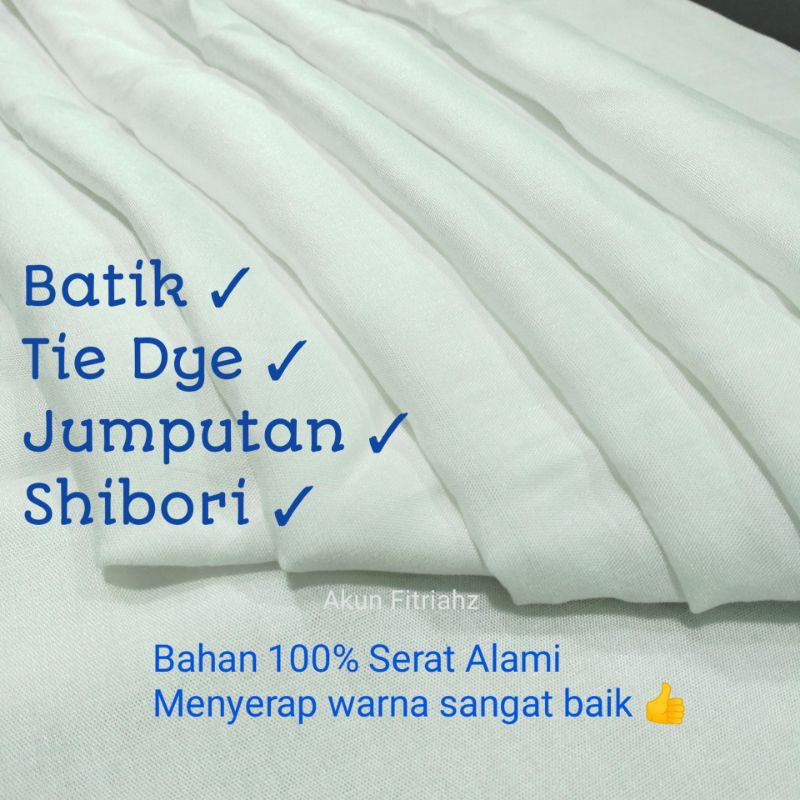 Jual Kain Mori Prima lebar 115cm katun serat alami 100% bahan polos ...