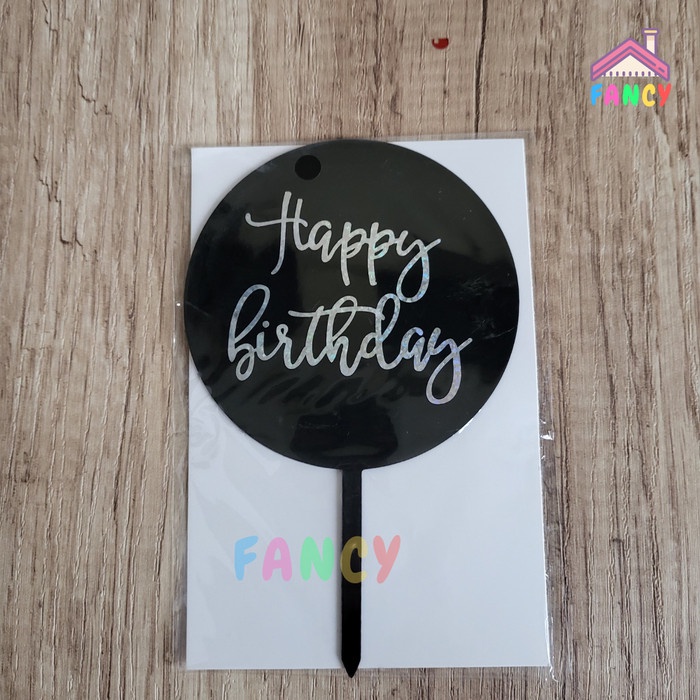 Jual Topper Cake Bulat Solid Flexi Happy Birthday | Shopee Indonesia