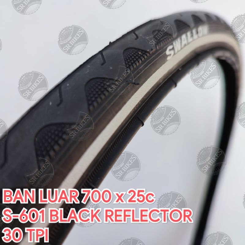 Jual Ban Luar 700 x 25c Sepeda RB Fixie Balap. 30 TPI. REFLECTOR. SWALLOW DELI TIRE | Shopee ...