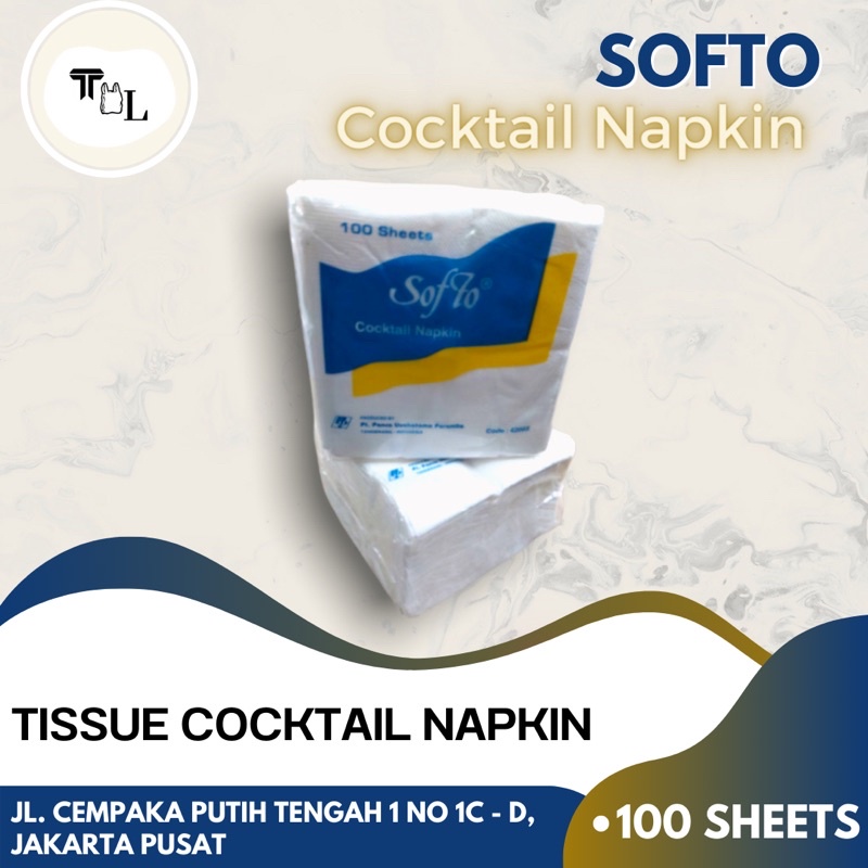 Jual Tissue Tisu Cocktail Napkin Softo 100Sheets | Shopee Indonesia