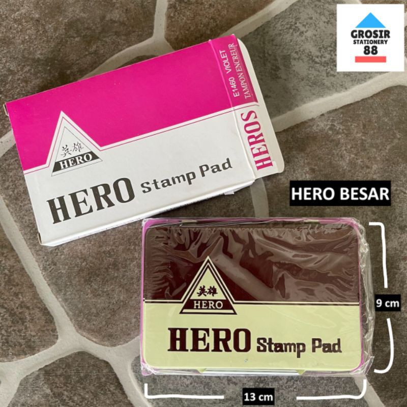 Jual Stamp Pad / Bak Stempel / Bantal Stempel HERO Kecil Besar | Shopee ...
