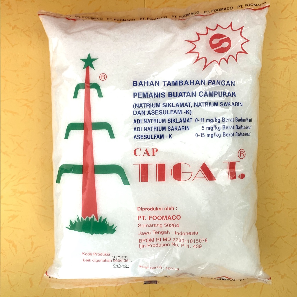 Jual Sari Manis Pemanis Buatan TIGA T 1 kg | Shopee Indonesia