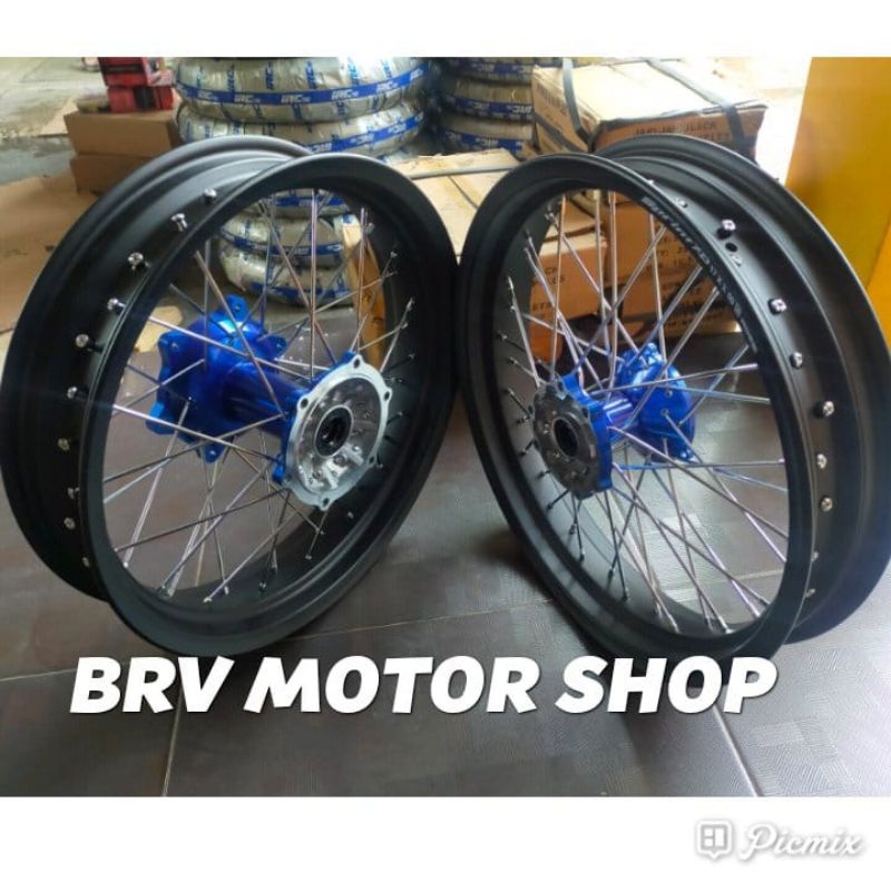 Jual sepaket velg Yamaha WR155 tromol ori Asli 300+350-17 Dan 250+300 ...