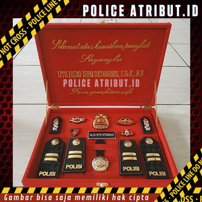 Jual Pangkat Iptu Perwira Polisi PDH PDU Set Box reques ucapan Promo ...
