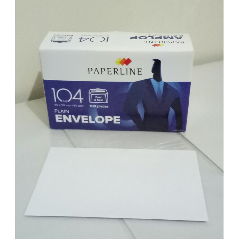 Jual Amplop Kecil PAPERLINE No.104 Putih Polos - 1 Pack (isi 100 lembar) | Shopee Indonesia