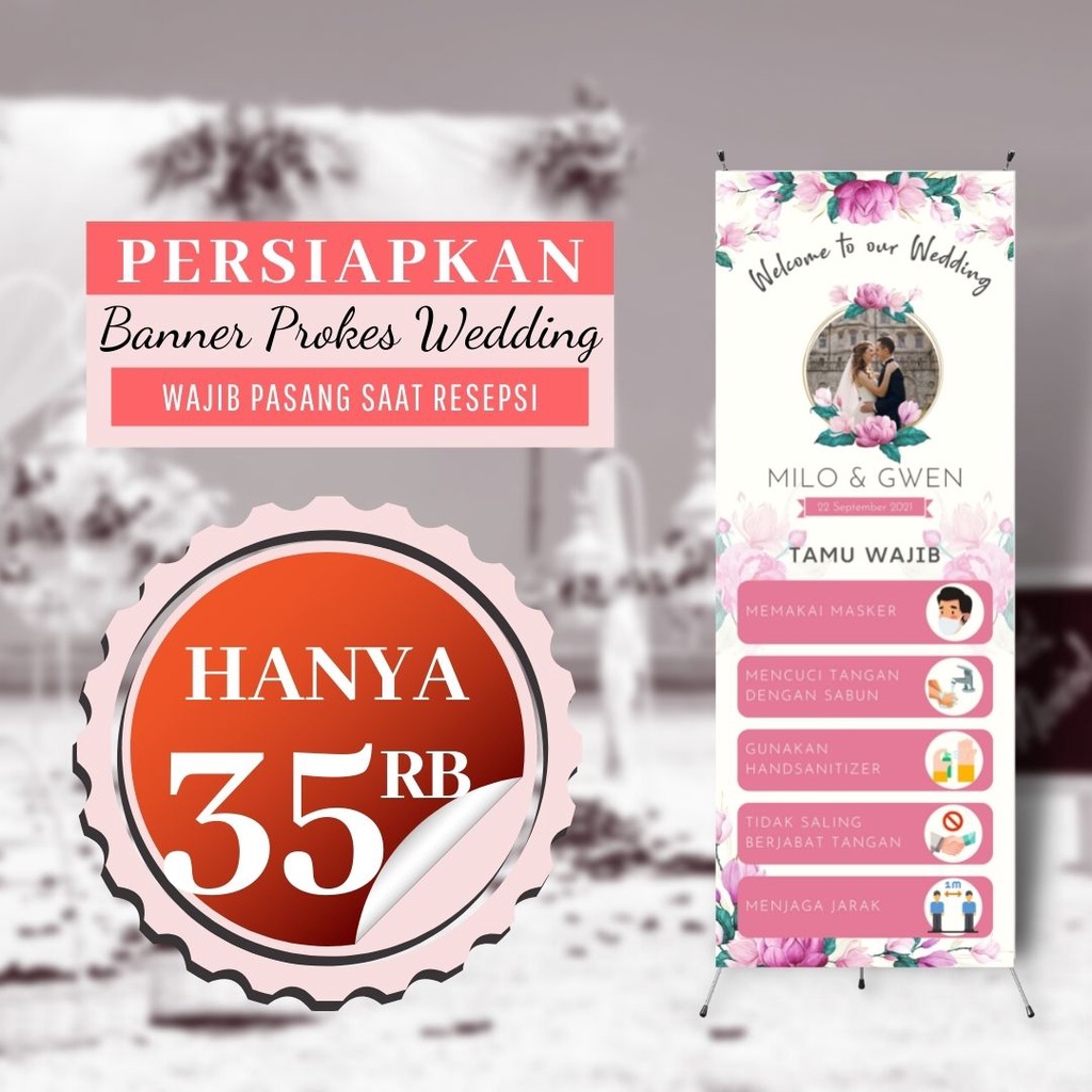 Jual BANNER WEDDING - X BANNER WEDDING - BANNER PERNIKAHAN | Shopee ...